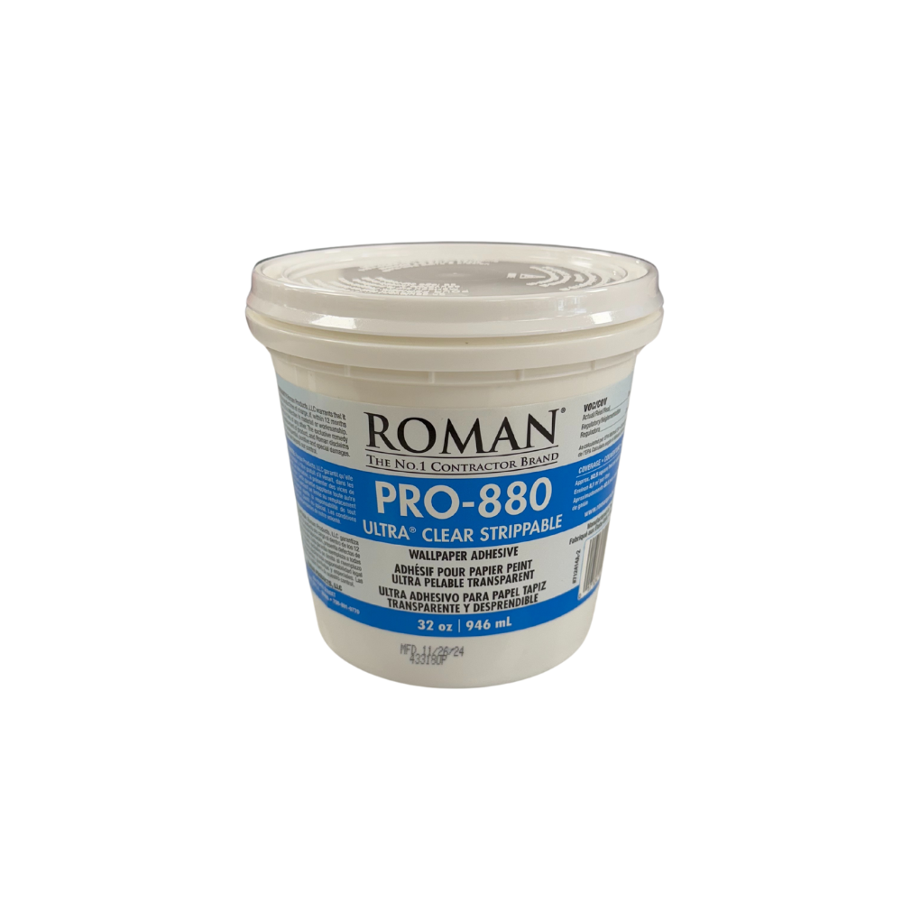 Roman Pro-880 Ultra Clear Strippable Wallpaper Adhesive – Alpine Design Co